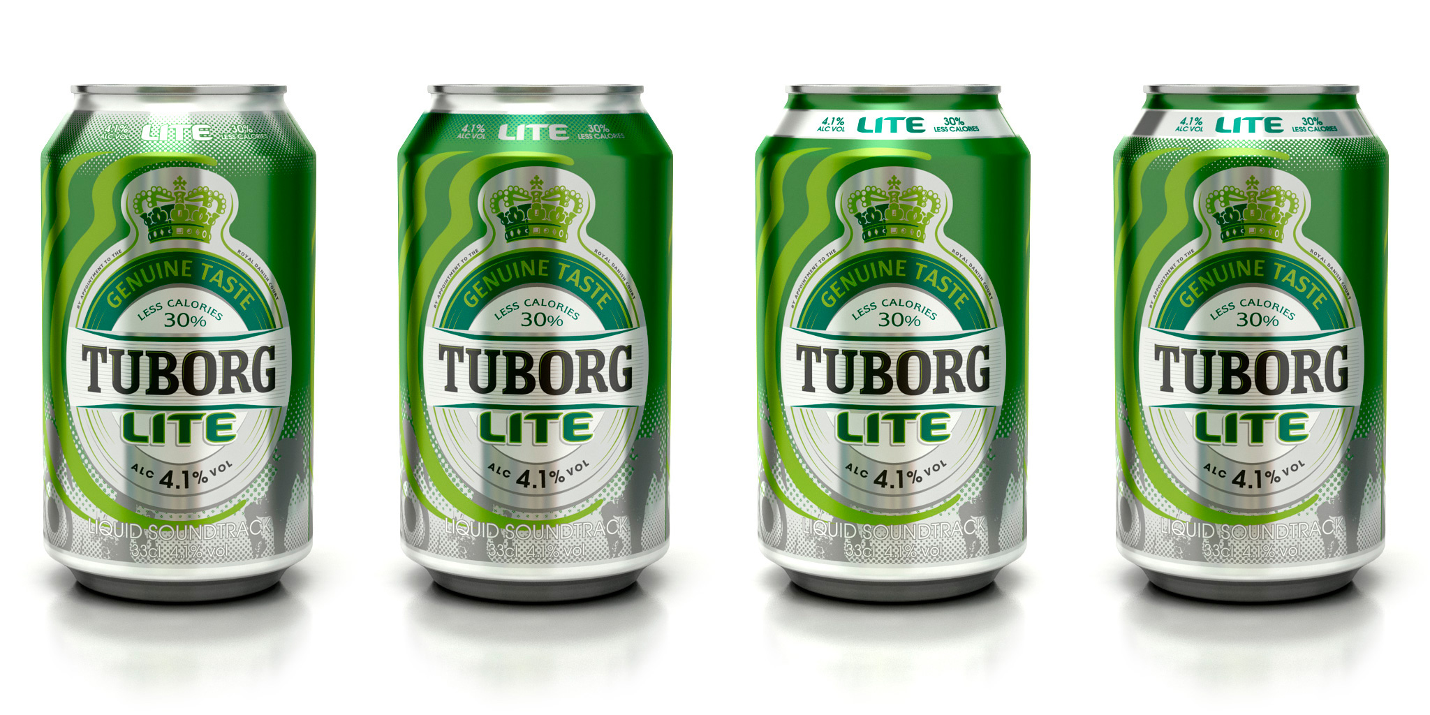 Tuborg Lite line up render for Kontrapunkt – Witus works – Work with us